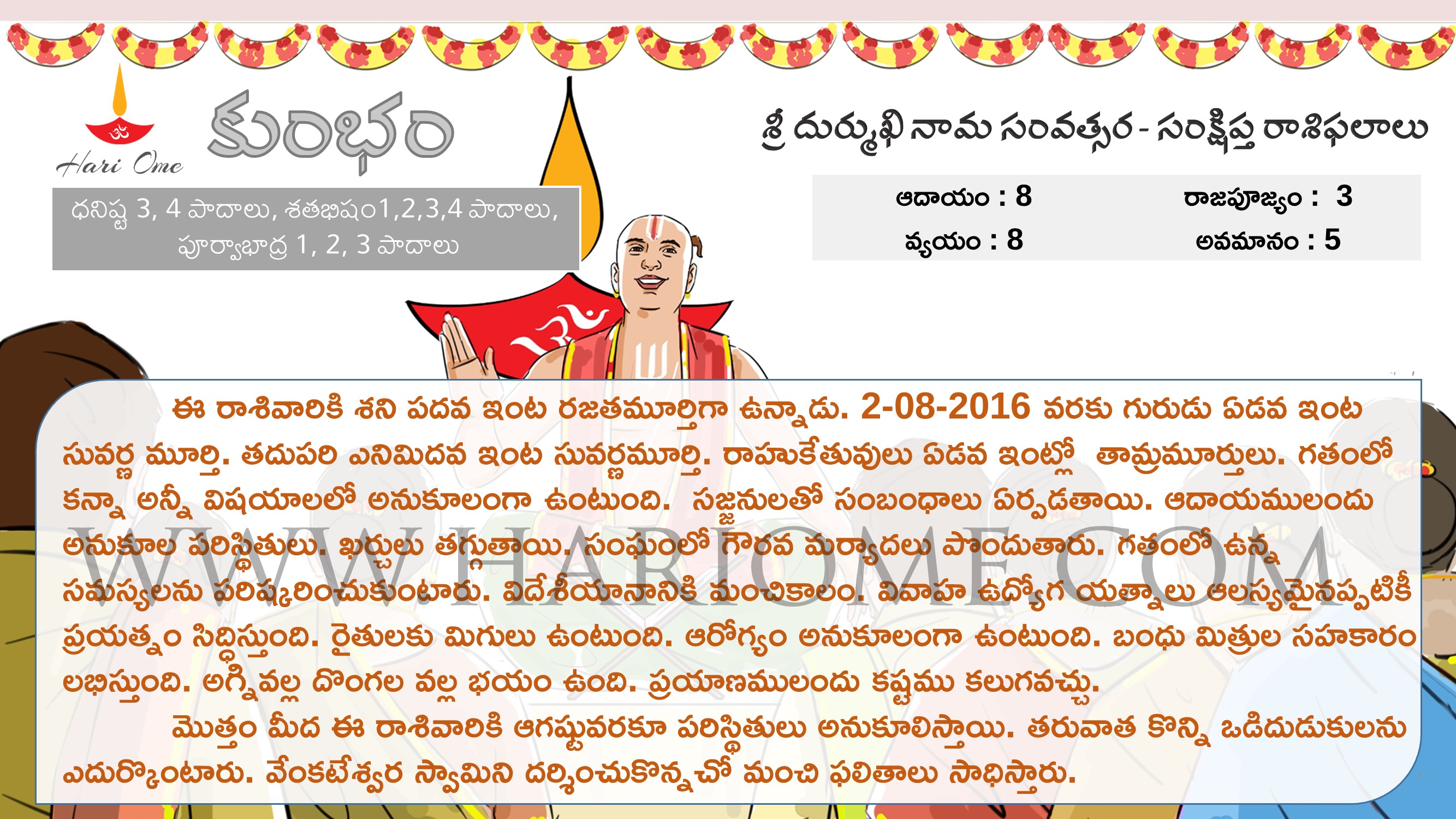 durmukhi nama samvatsara panchangam Aquarius 11 • Hari Ome