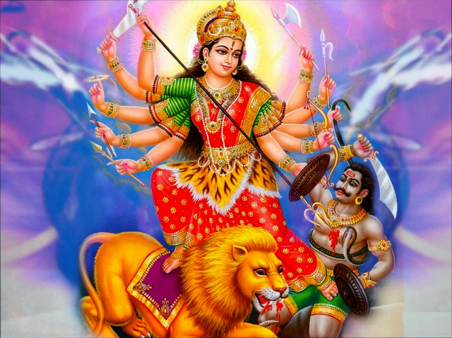 Sri Mahishasura Mardhini Devi - Day 9 Dasara Alankarana • Hari Ome